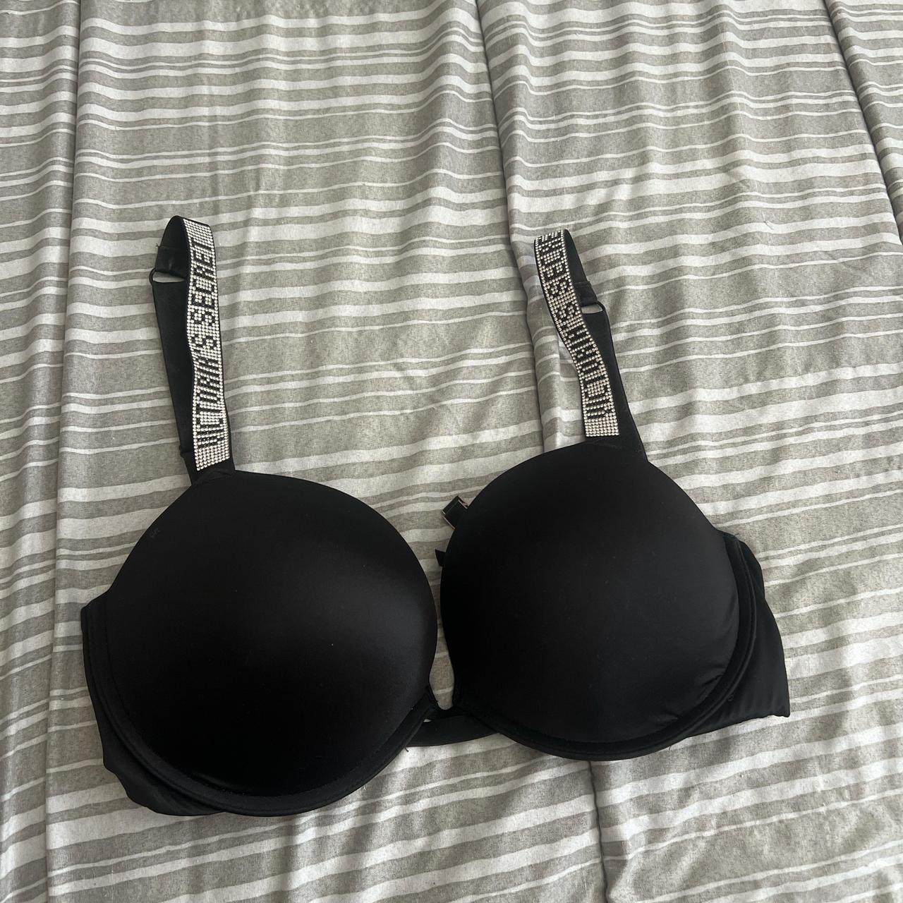 Victorias Secret black bombshell push up bra Size... | Depop