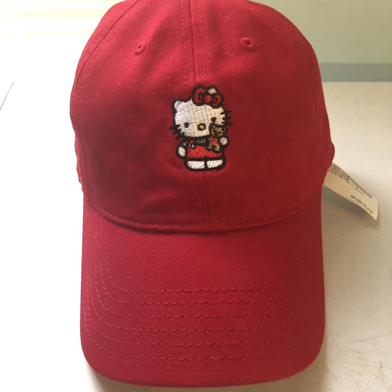 Red Hello Kitty Sanrio Baseball Cap - only worn a... - Depop