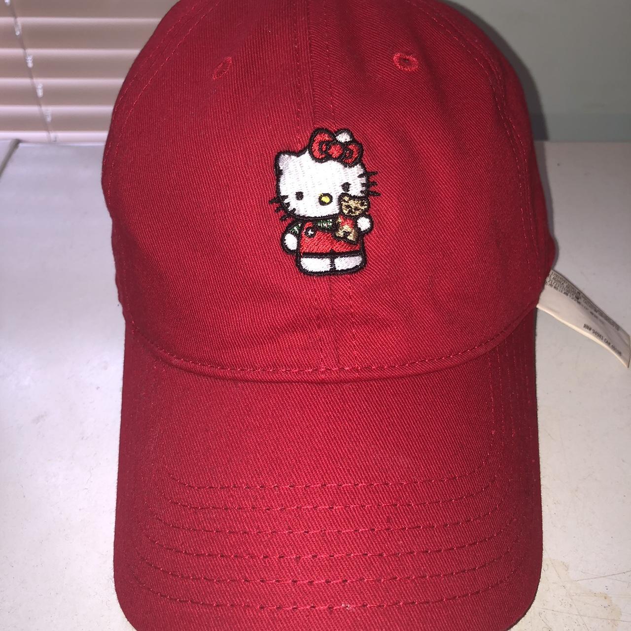 Red Hello Kitty Sanrio Baseball Cap - only worn a... - Depop