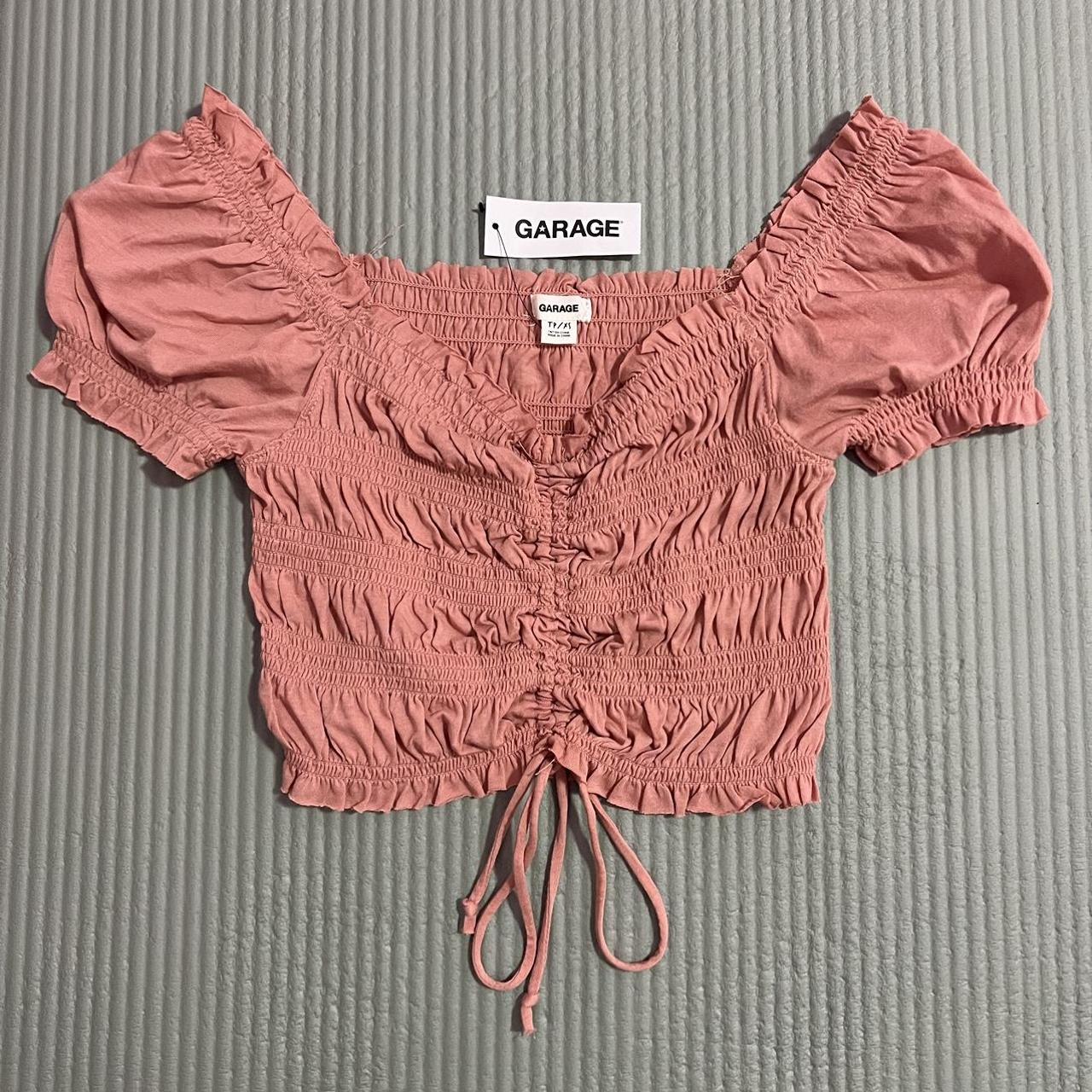 blush pink garage top - never worn (nwt) -... - Depop