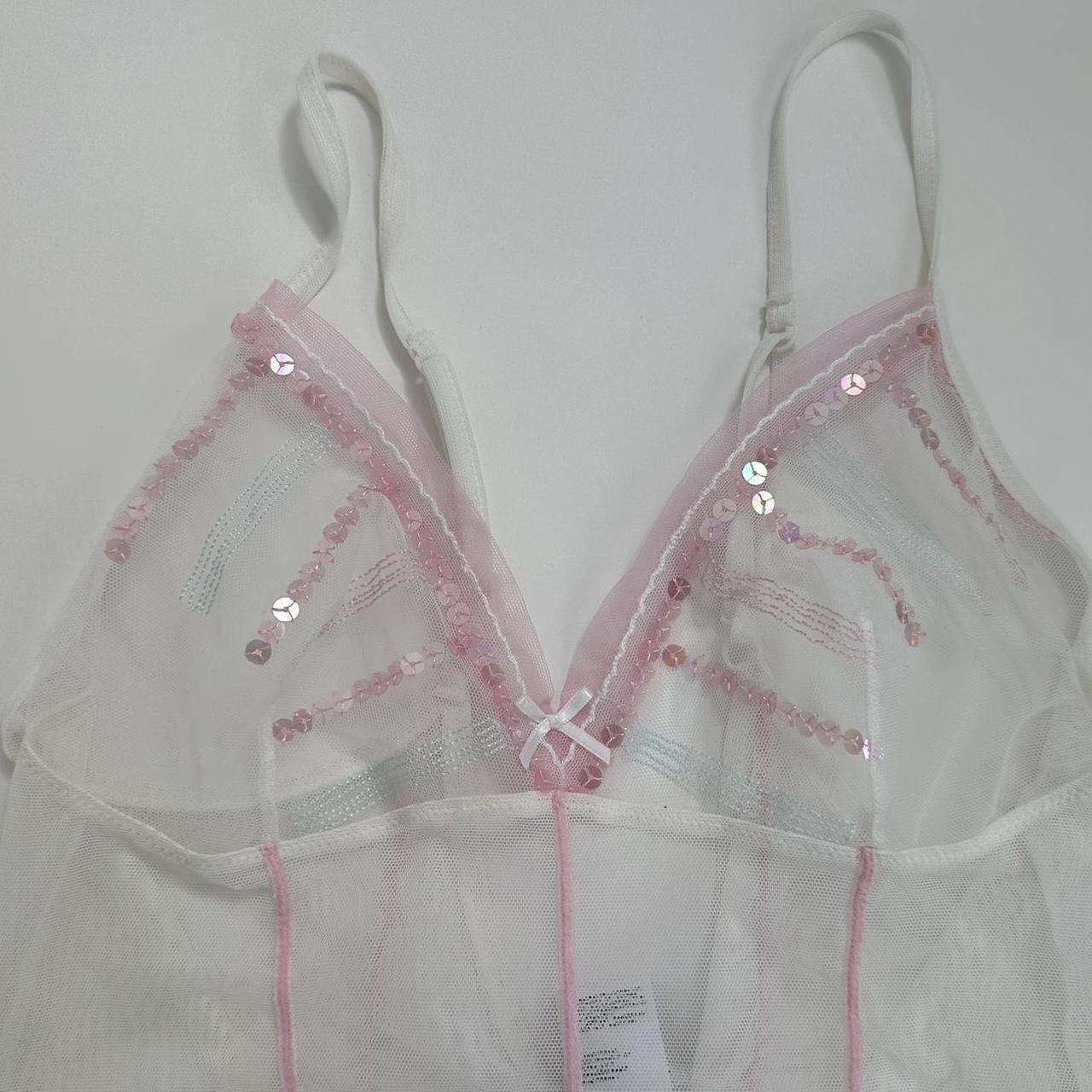 Vintage intimissimi size M mesh dress with sequin... - Depop