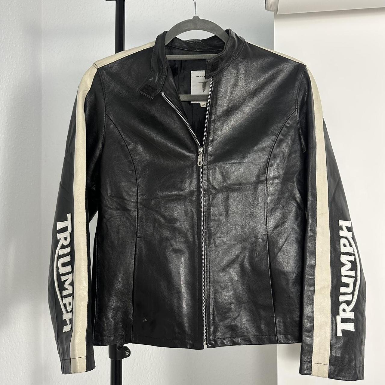 Vintage soft leather Grunge leather spell out jacket... | Depop