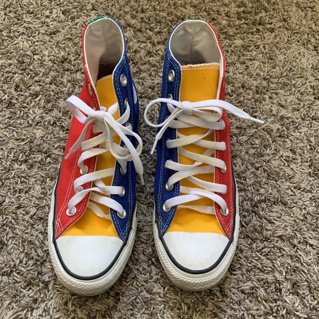 Converse Multi Color High tops Size US 8 Retail:... - Depop