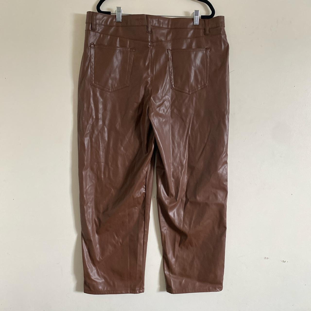 🤎 Brown leather Pants 🤎 These are really cute, but... - Depop