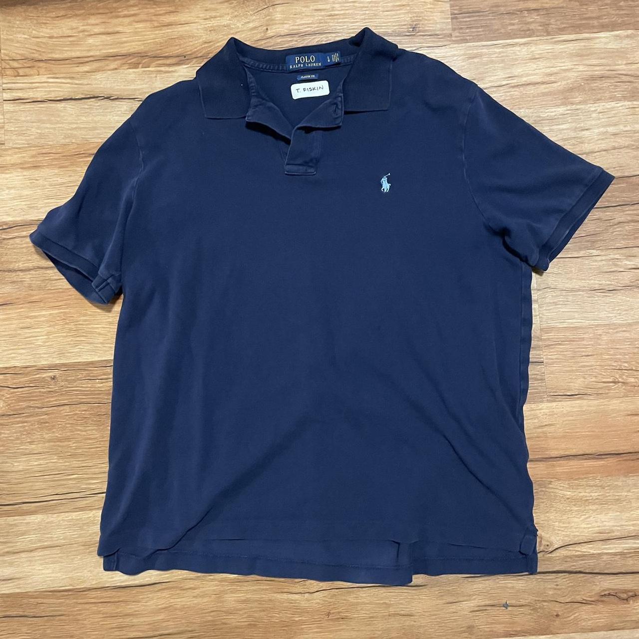 Navy Blue Ralph Lauren Polo Size: Large Pit to... - Depop