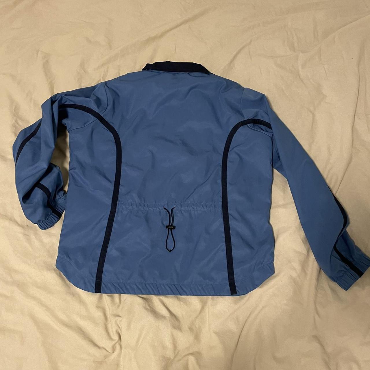 Nike blue running jacket size S - Depop