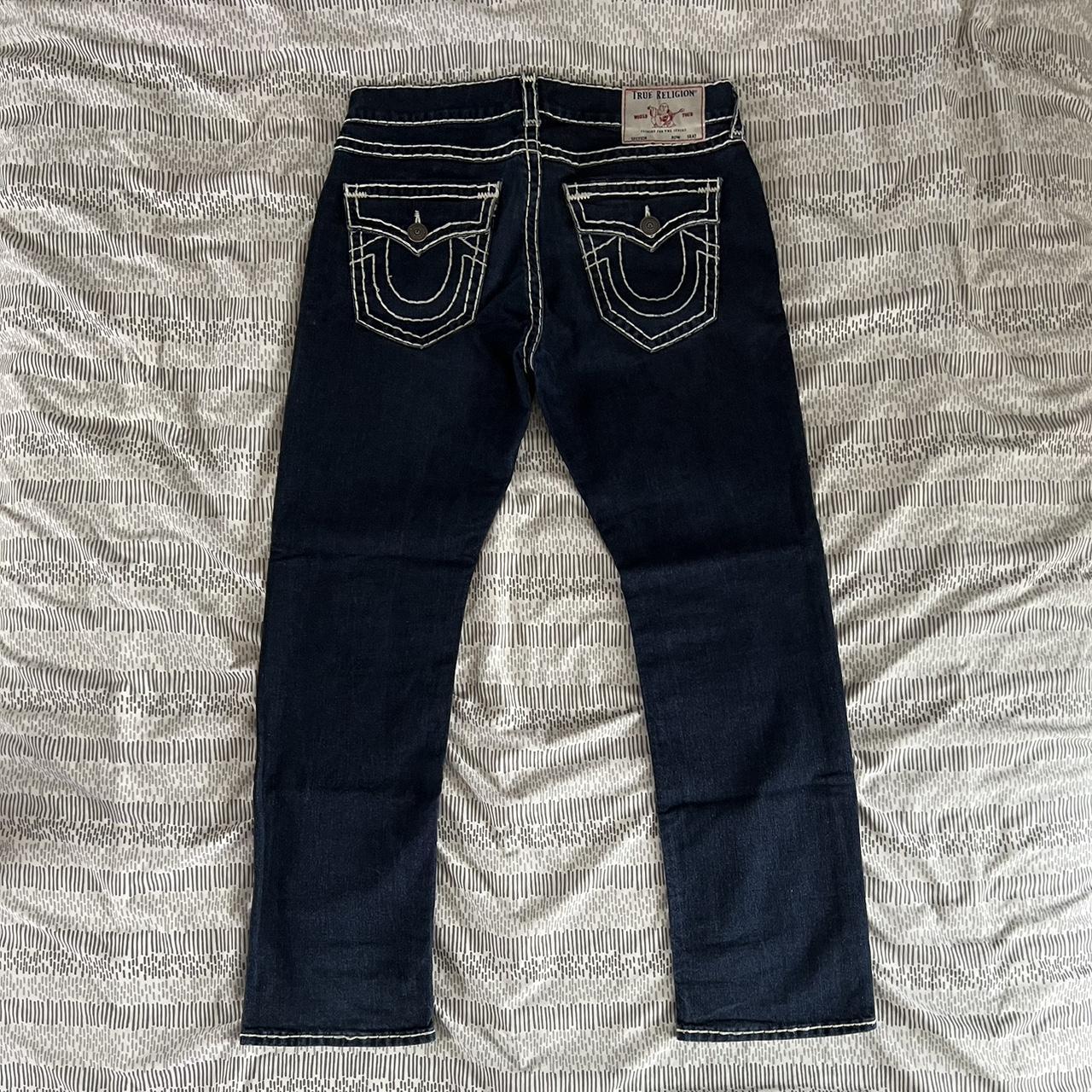 True Religion Ricky Straight jeans Contrast... - Depop