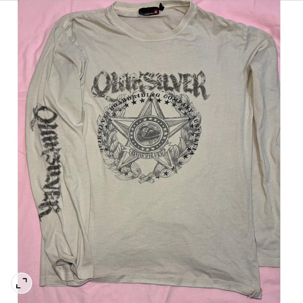 QUICKSILVER ~ vintage long sleeve grey shirt ⭐️size:... - Depop
