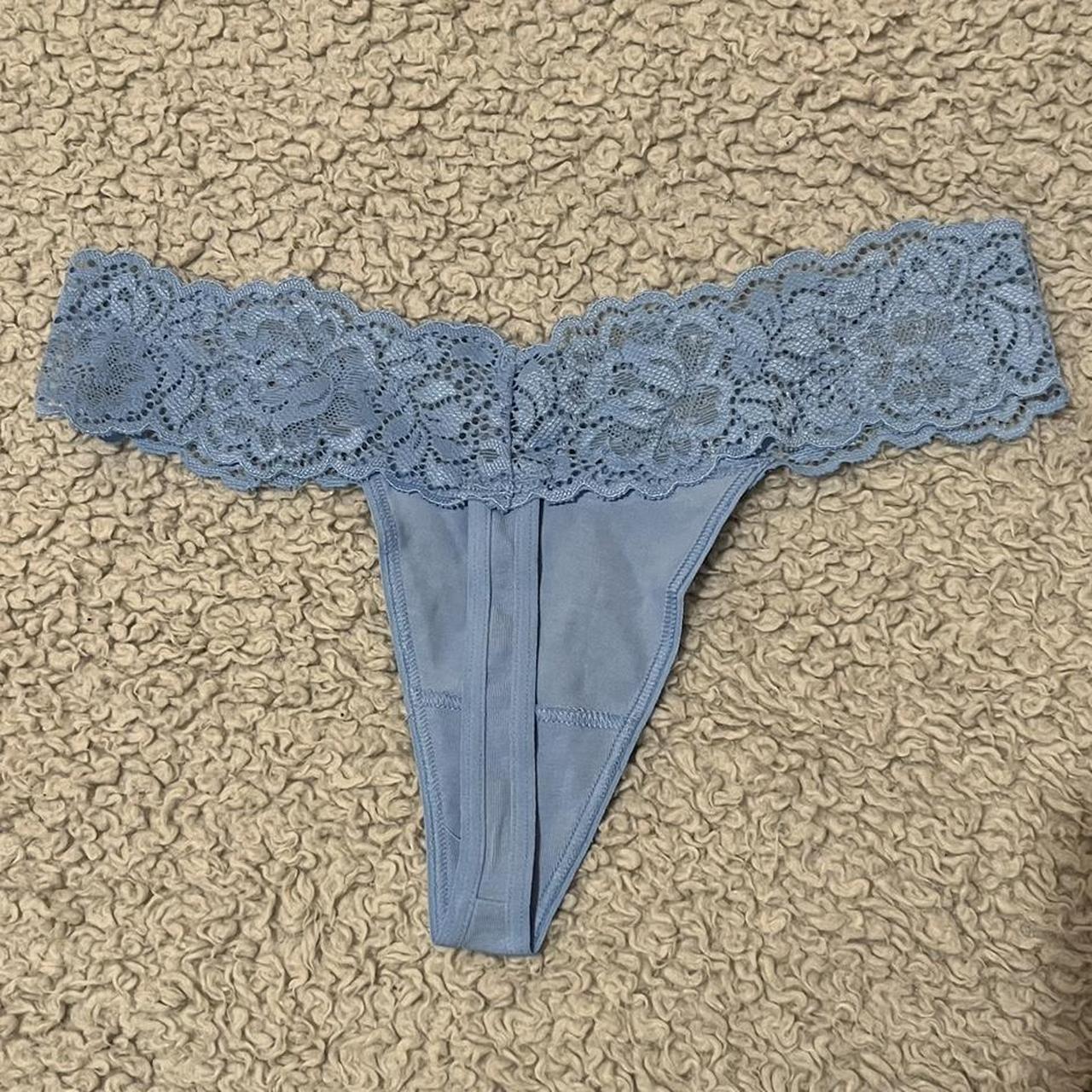 Blue lace thong iykyk - Depop
