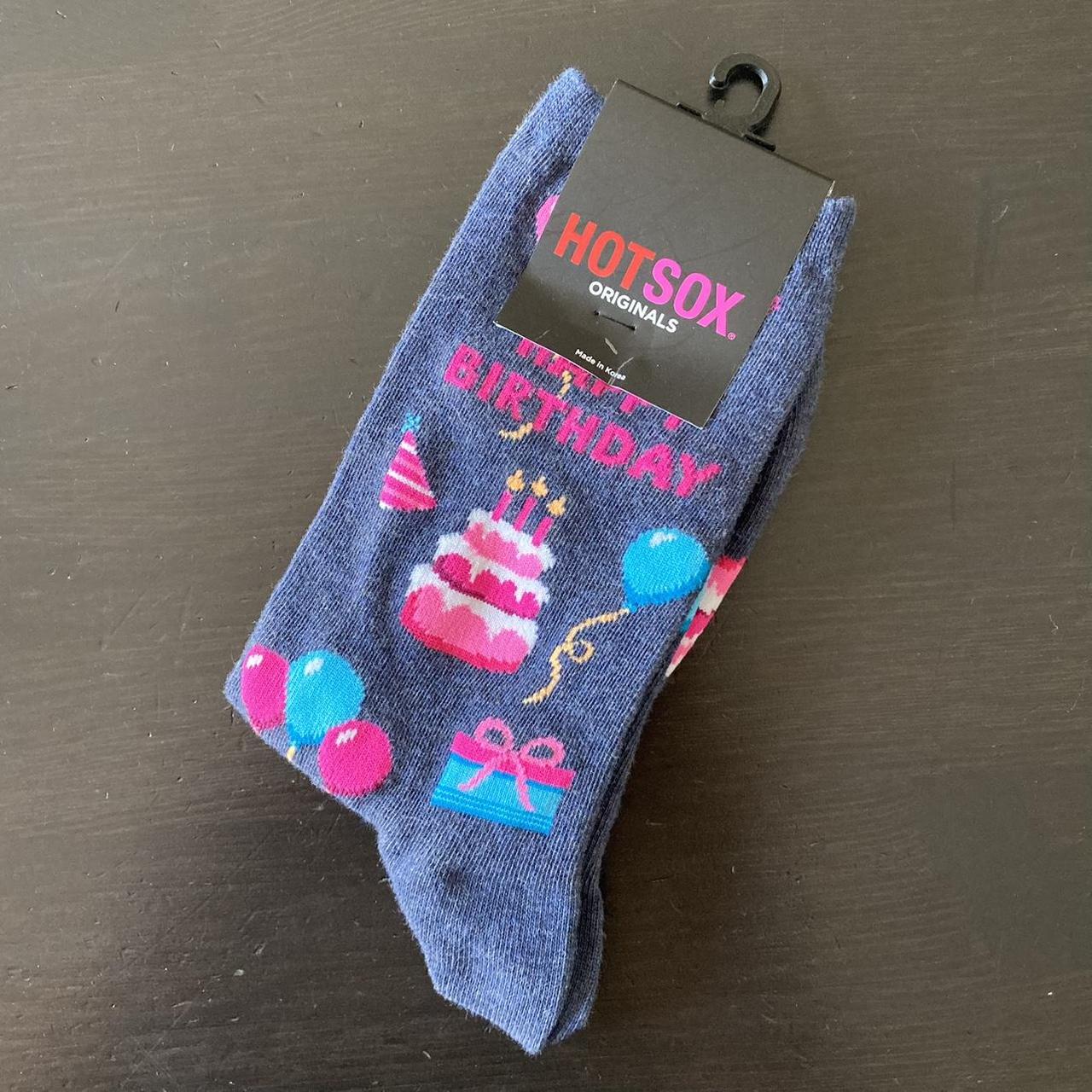 Brand new Happy Birthday socks with cakes, balloons,... - Depop