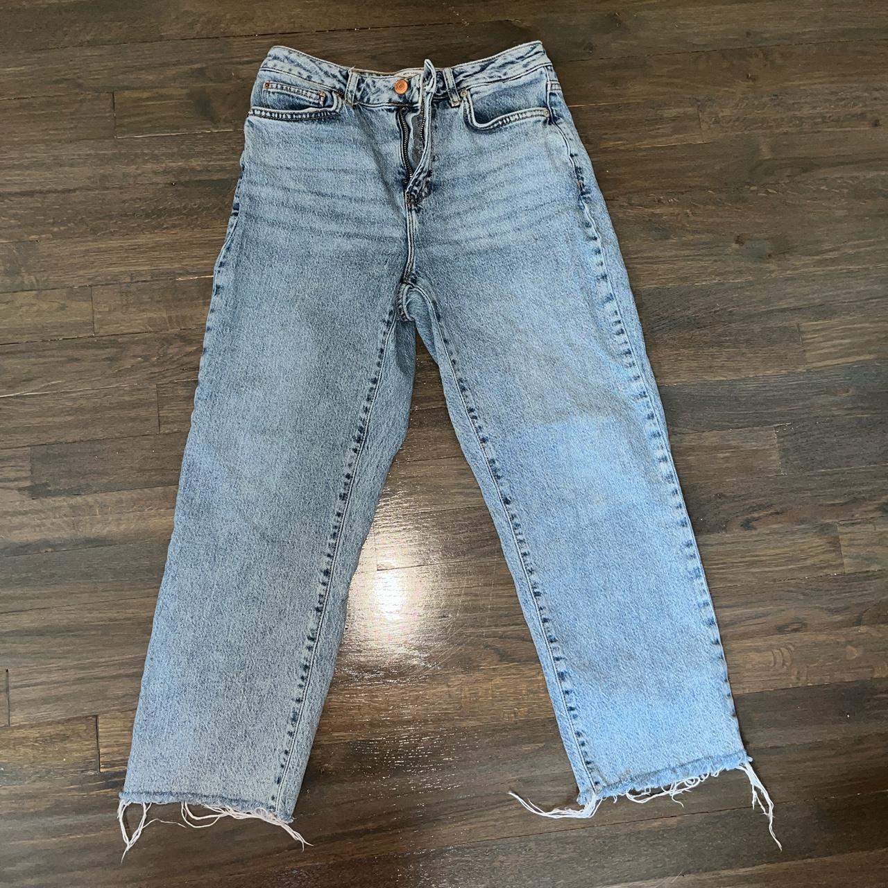 New Look Denim Jeans size 4 straight leg jeans rips... - Depop