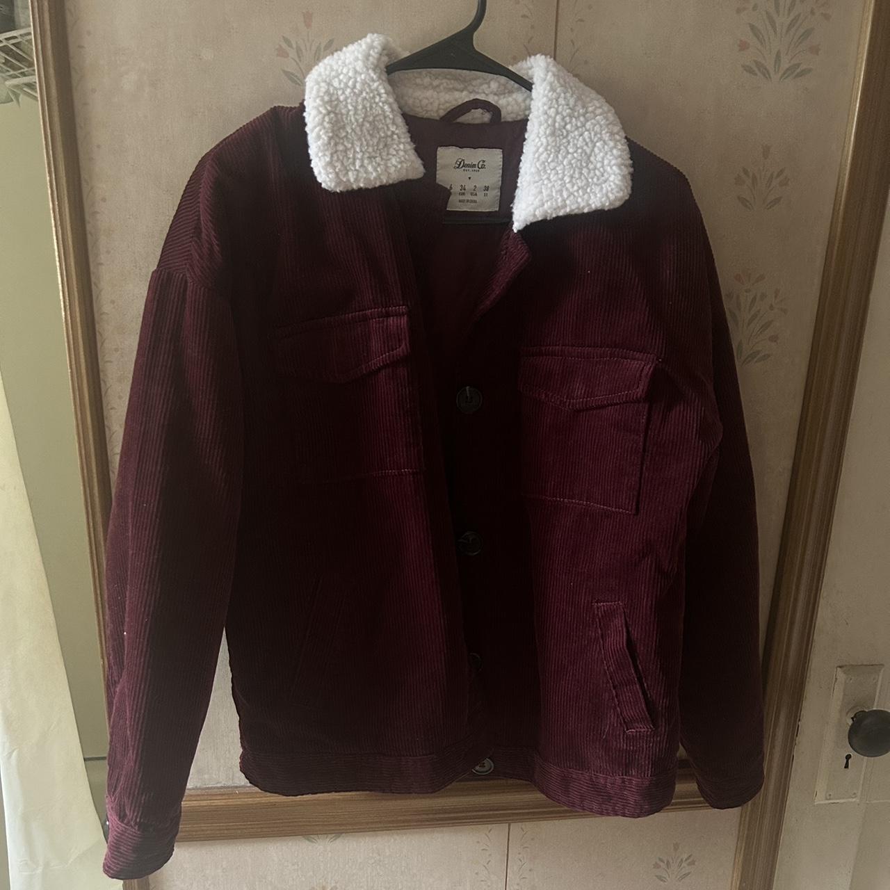 Primark Women's Red and Burgundy Jacket | Depop