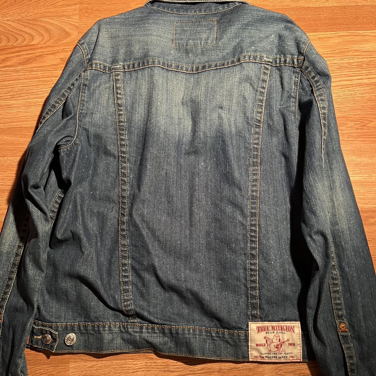 True Religion Men's Blue Jacket | Depop