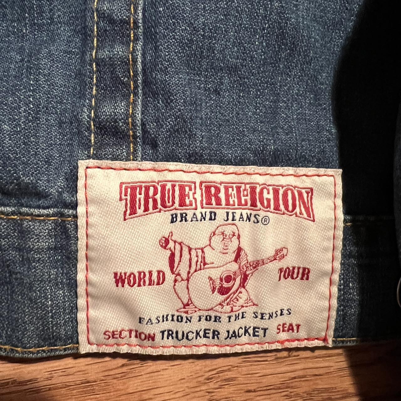True Religion Men's Blue Jacket | Depop