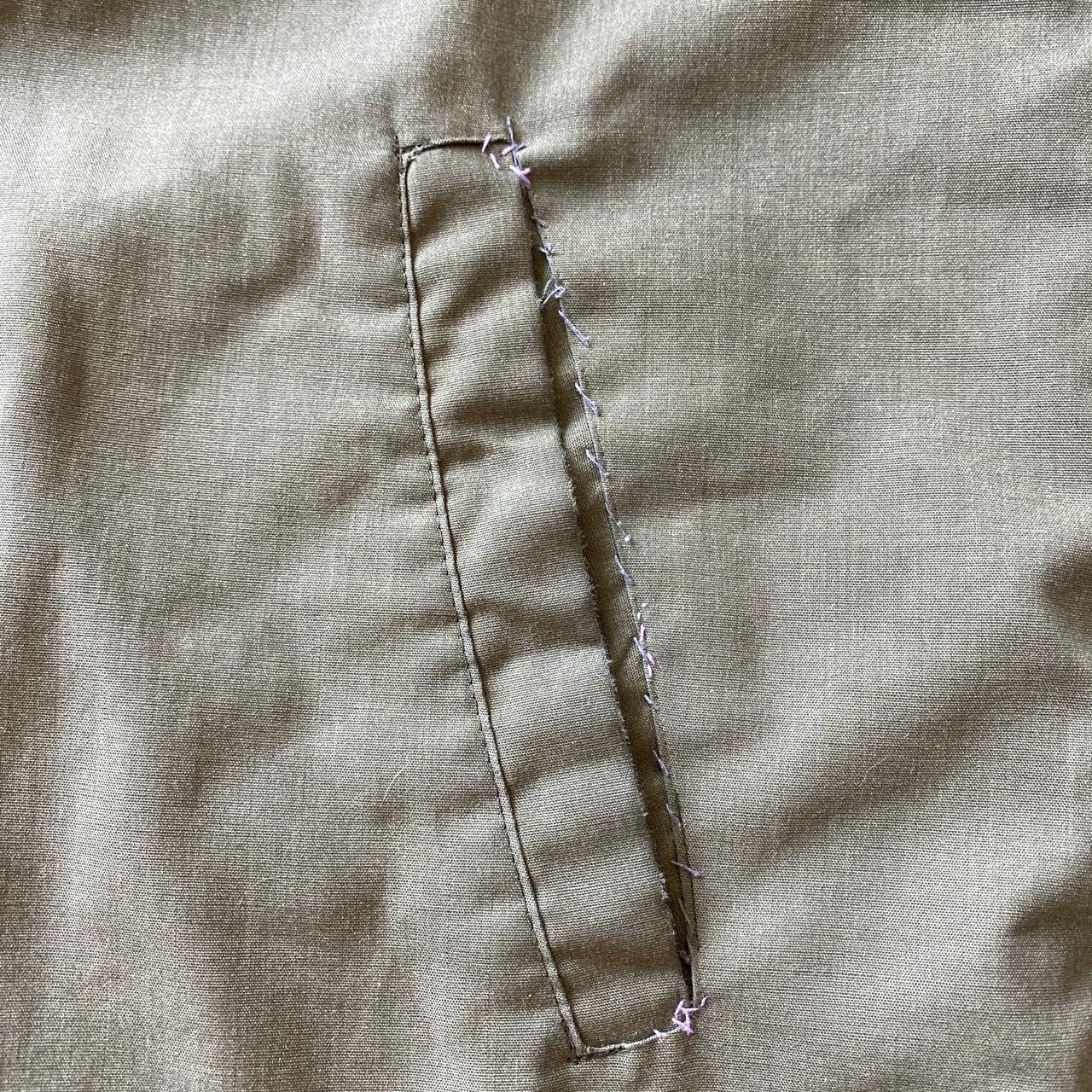 army green cropped jacket fits cropped some... - Depop