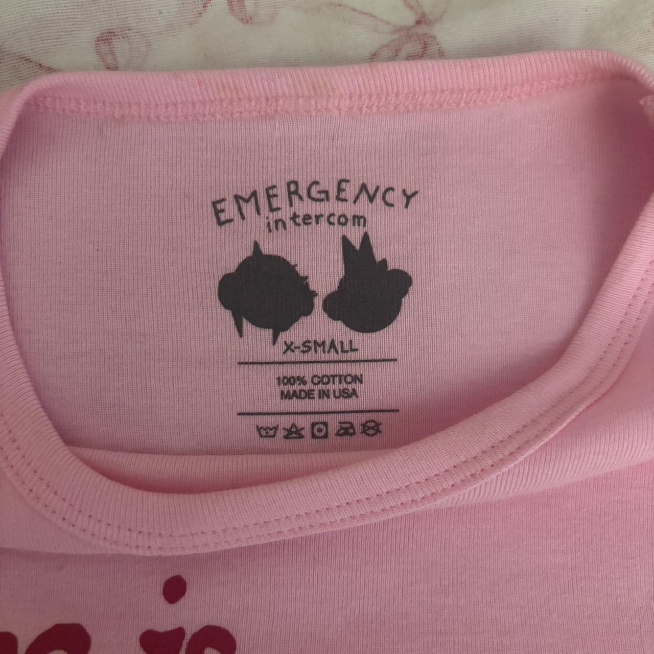 Official emergency intercom merch! Pink “love is... | Depop