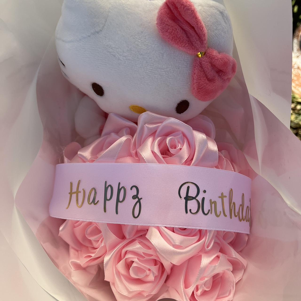 Hello Kitty eternal rose bouquet 12 roses Hand... - Depop