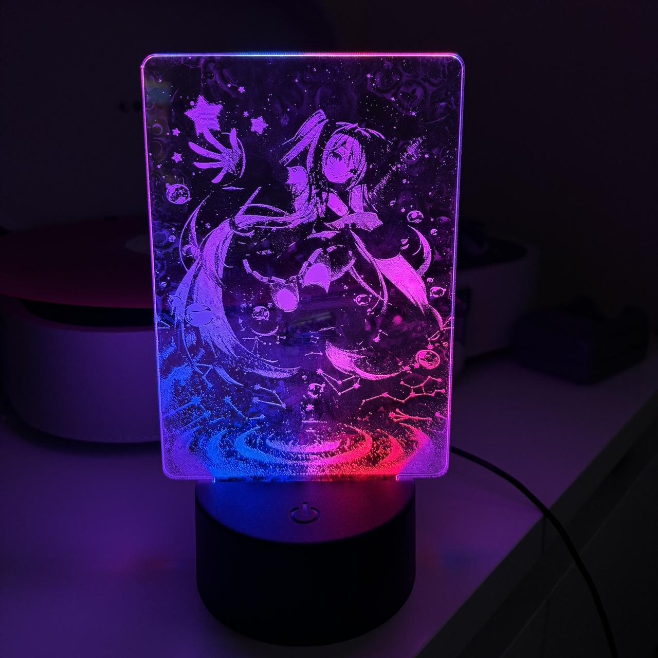 Hatsune Miku Acrylic Led Light Display - has... - Depop