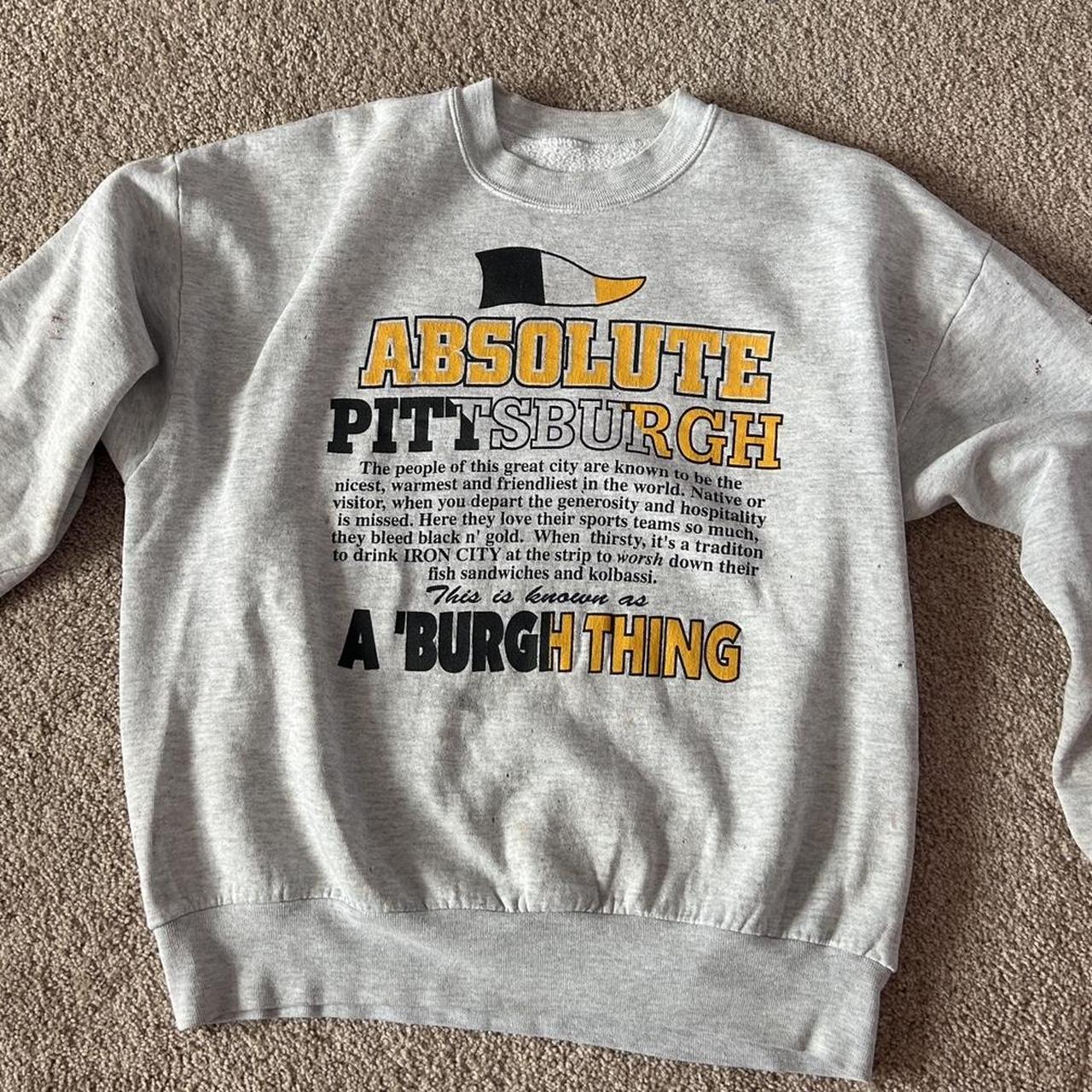 pittsburgh vintage crewneck sweatshirt noticeable... - Depop