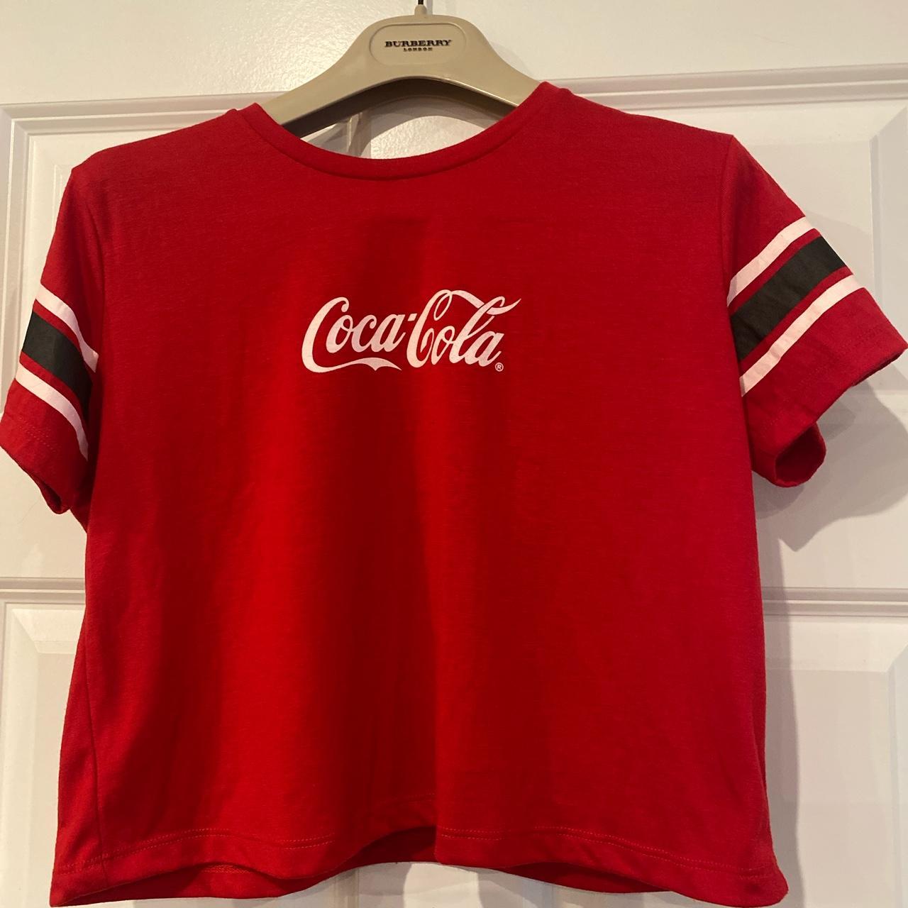 Red Coca-Cola shirt crop top Bought at Disney... - Depop