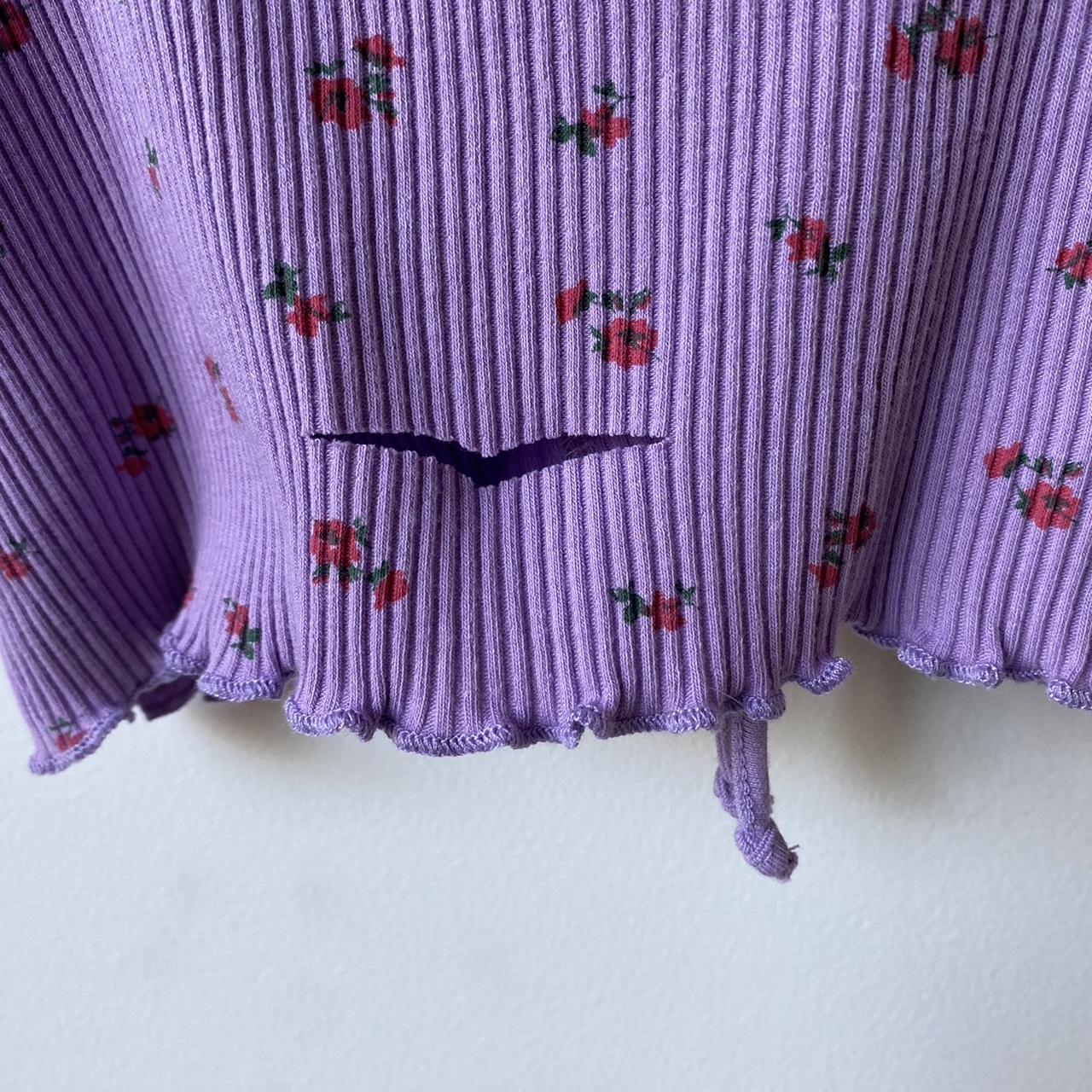 Urban Outfitters Women's Purple and Red Shirt | Depop