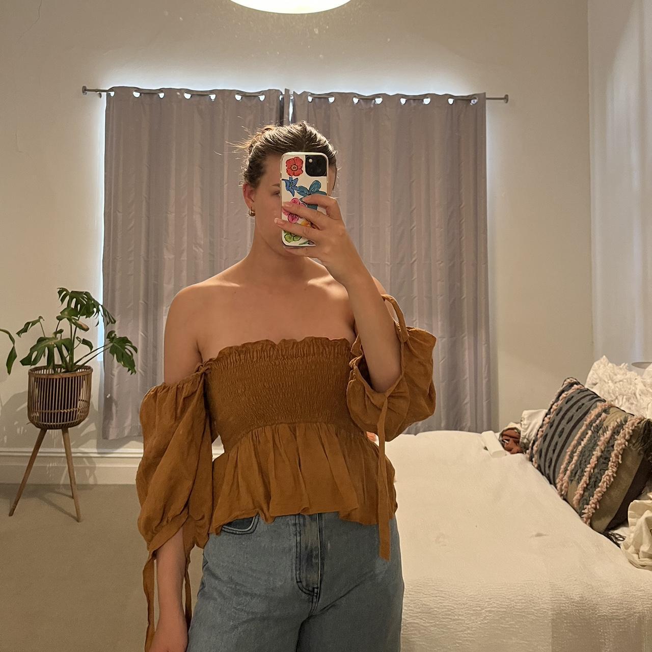 Opia off the shoulder top Cans be worn either on or... - Depop