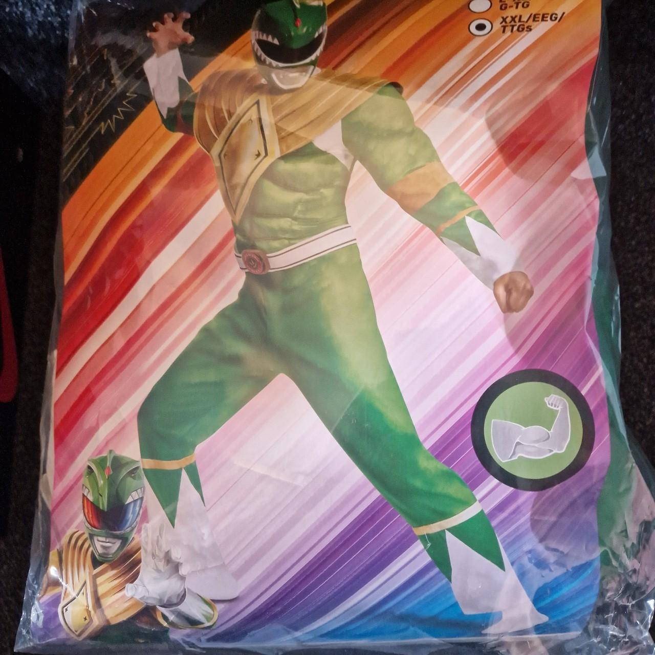 Power rangers green ranger costume XXL with helmet,... - Depop
