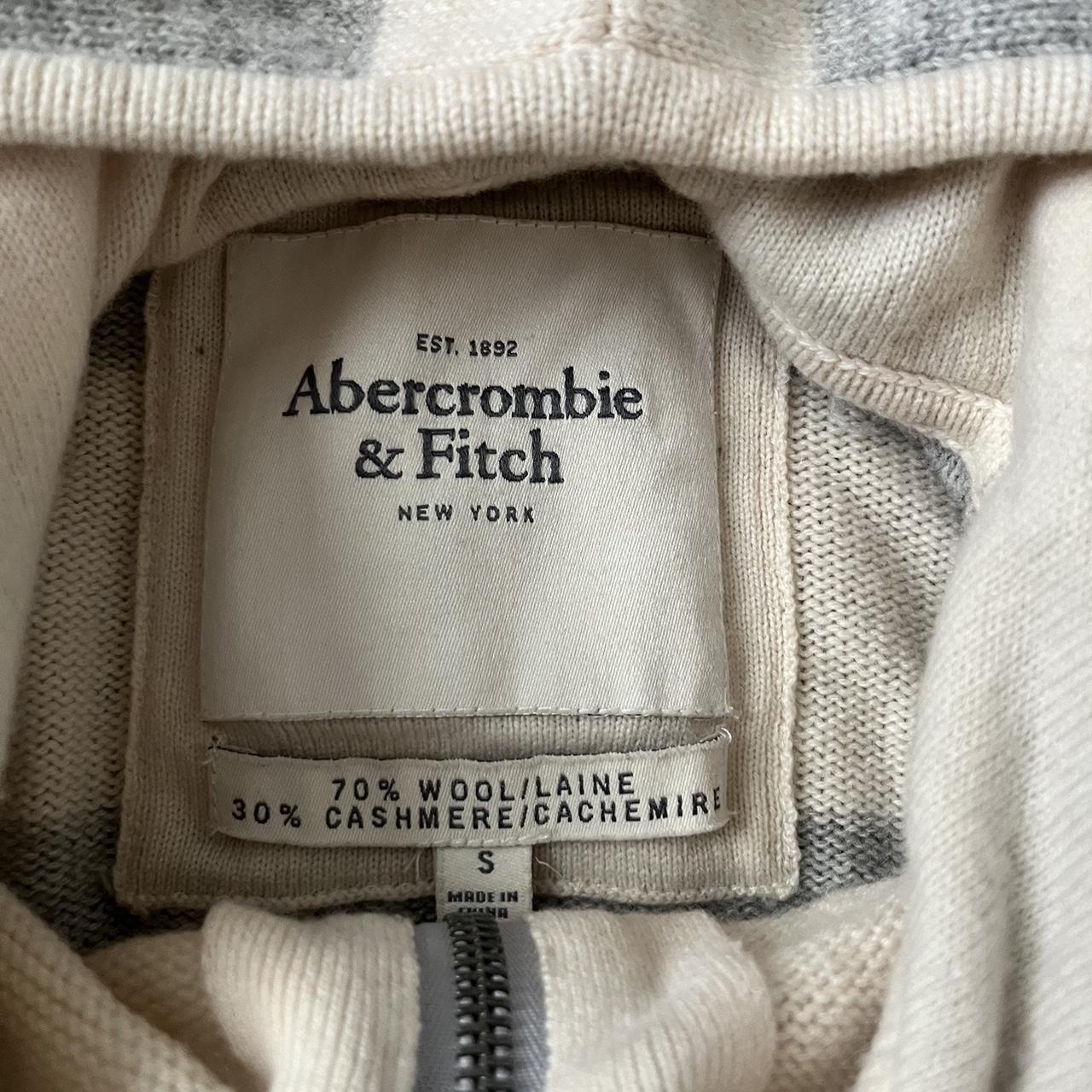 super cute abercombie and fitch wool zip up sweater... - Depop