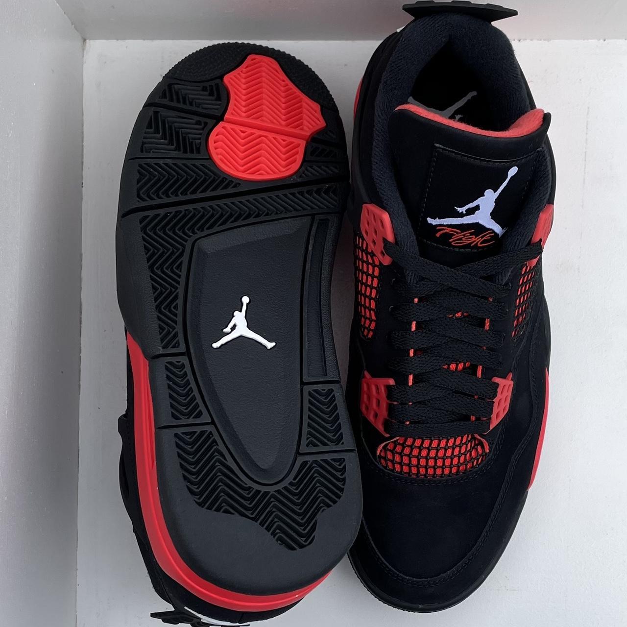 Jordan Men's Black and Red Trainers | Depop