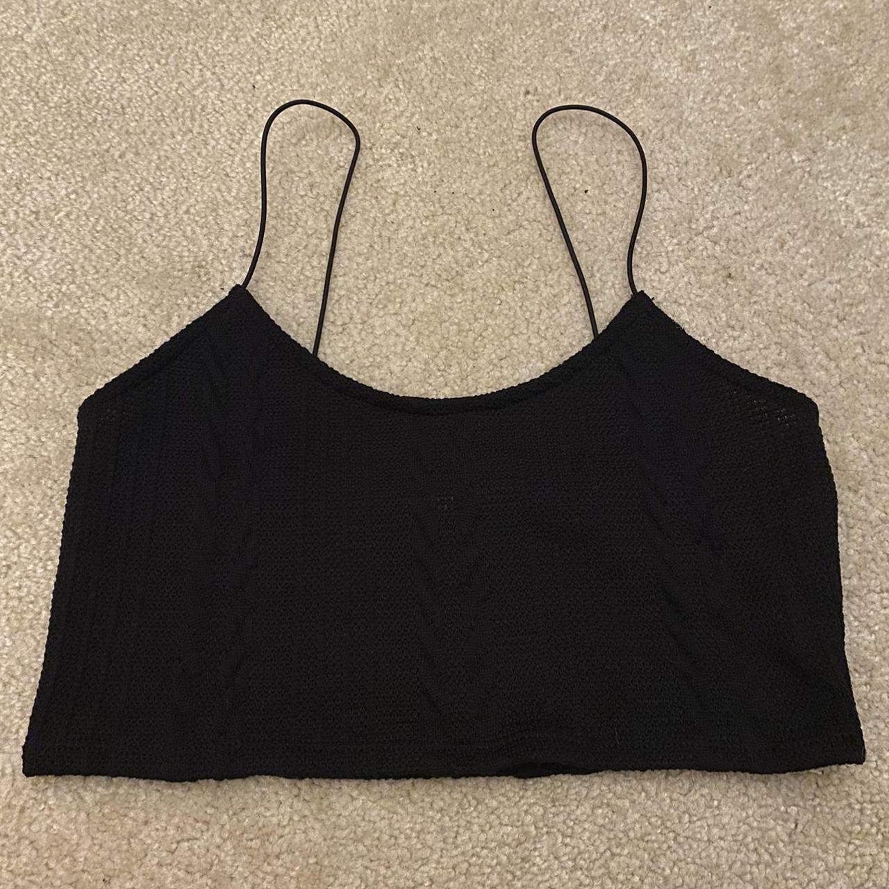 black knitted tank top/cover up, worn a few times... - Depop