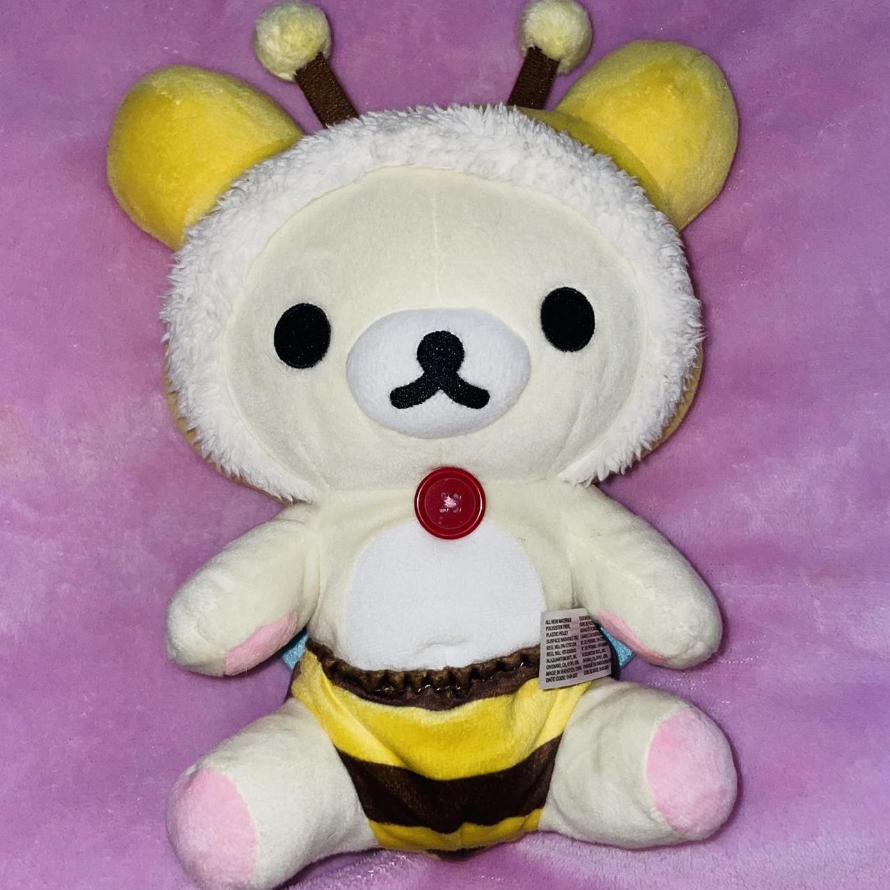Rilakkuma bee plush with a cute little bow on the... | Depop