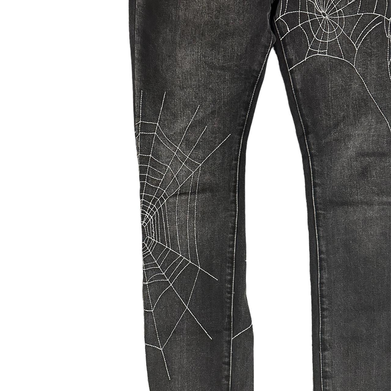 MNML Spiderweb Jeans size 30 slight flare no flaws - Depop