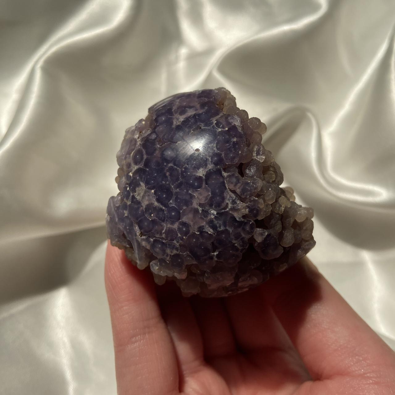Sparkly grape agate sphere 💜 #crystals #grapeagate... - Depop