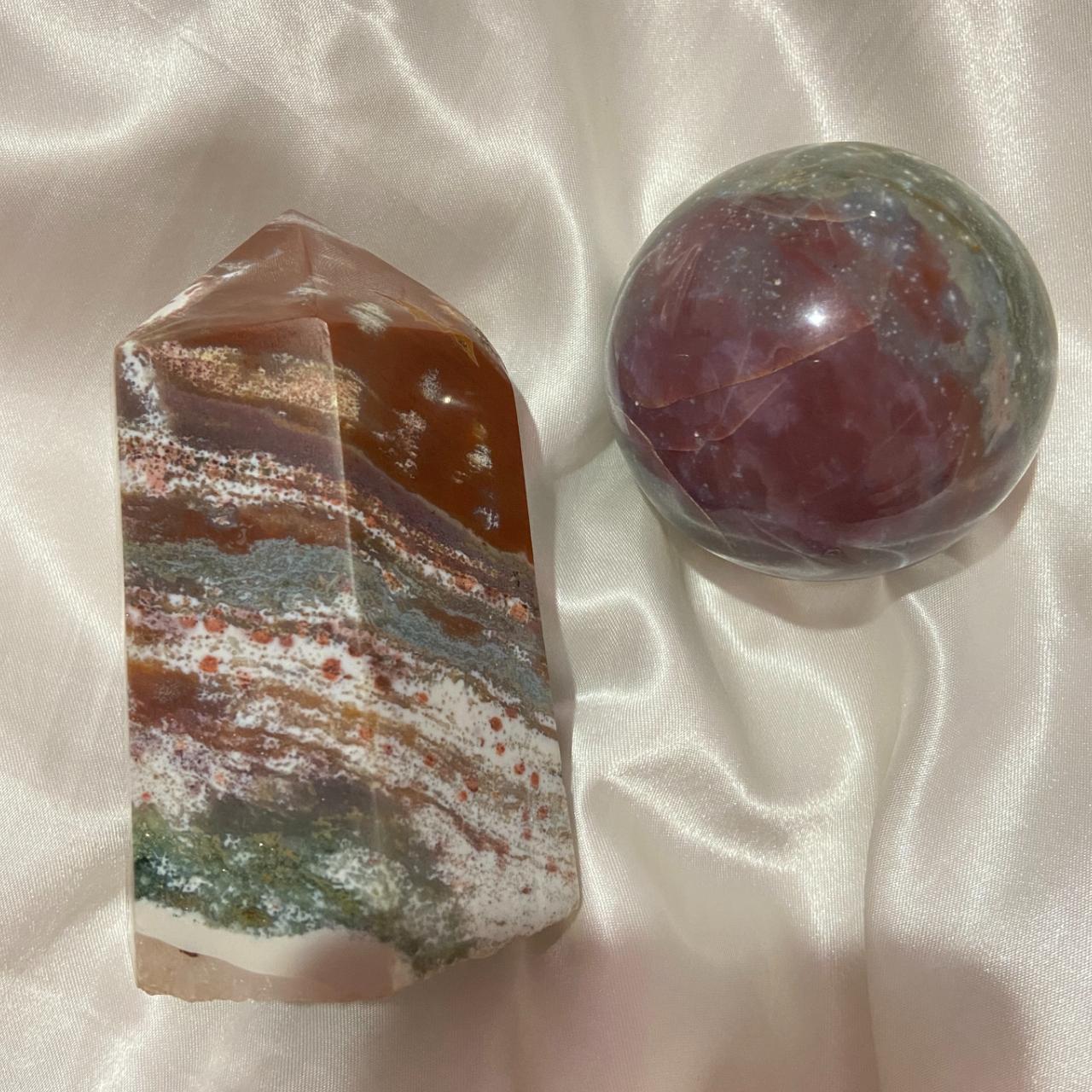 Ocean jasper crystal bundle 🌈' Includes large OJ... - Depop