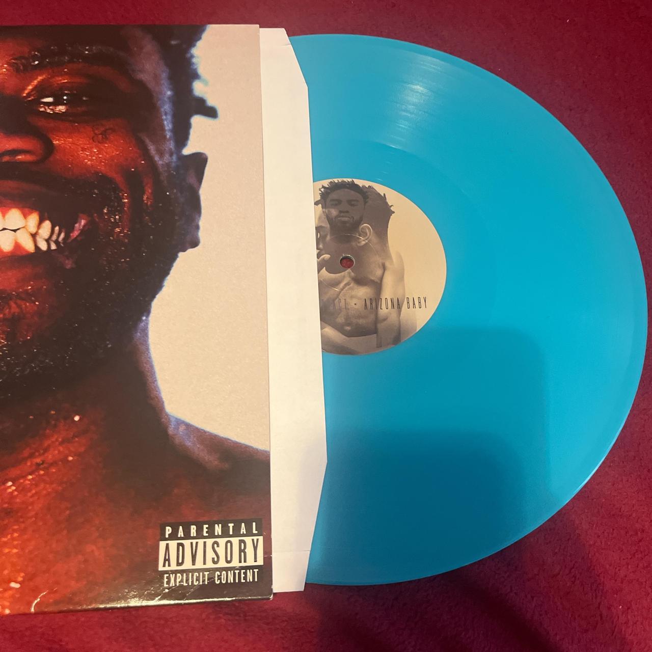 kevin abstract arizona baby turquoise marble vinyl... - Depop