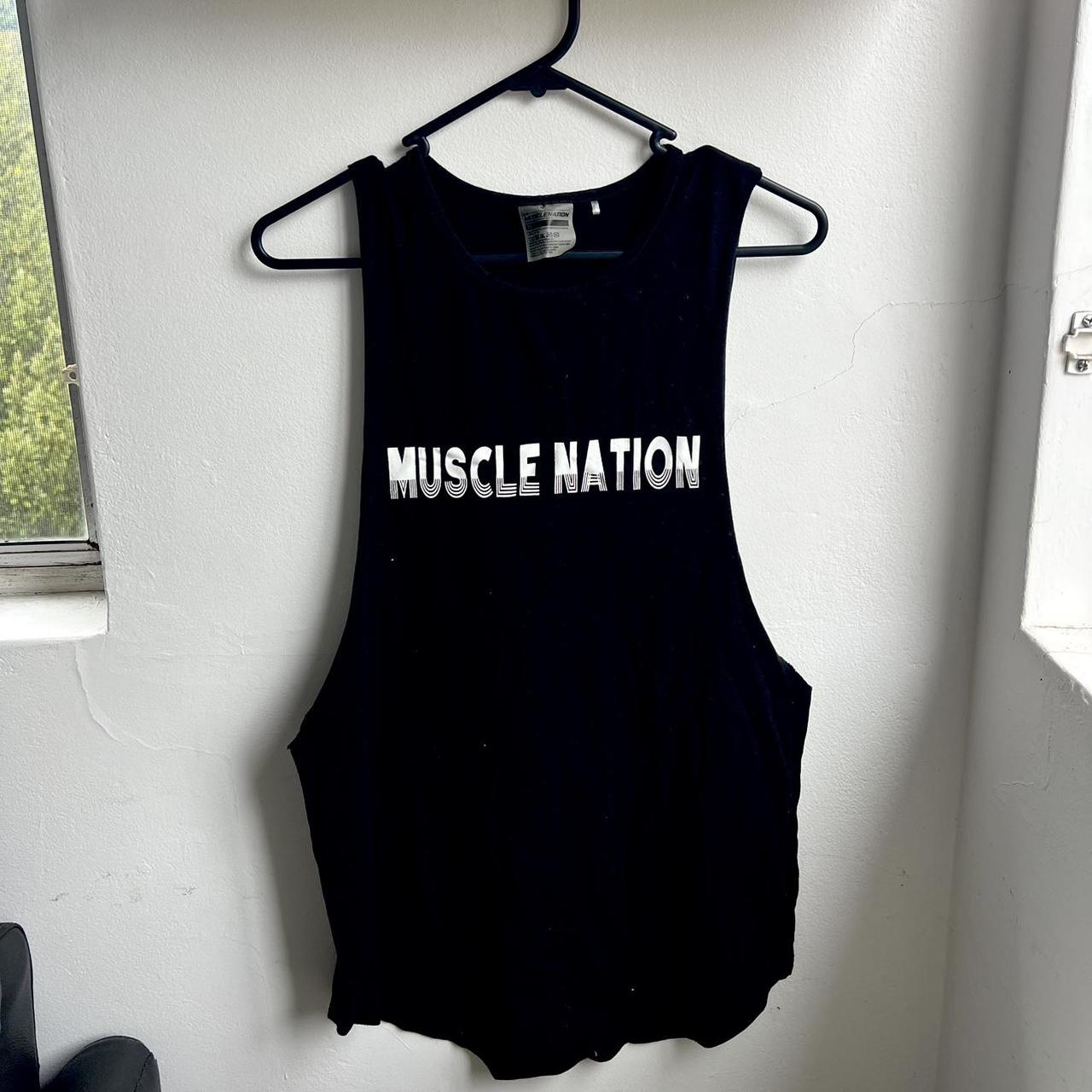 🖤Black Muscle Nation Muscle Top Singlet 💪🏼Still in... - Depop