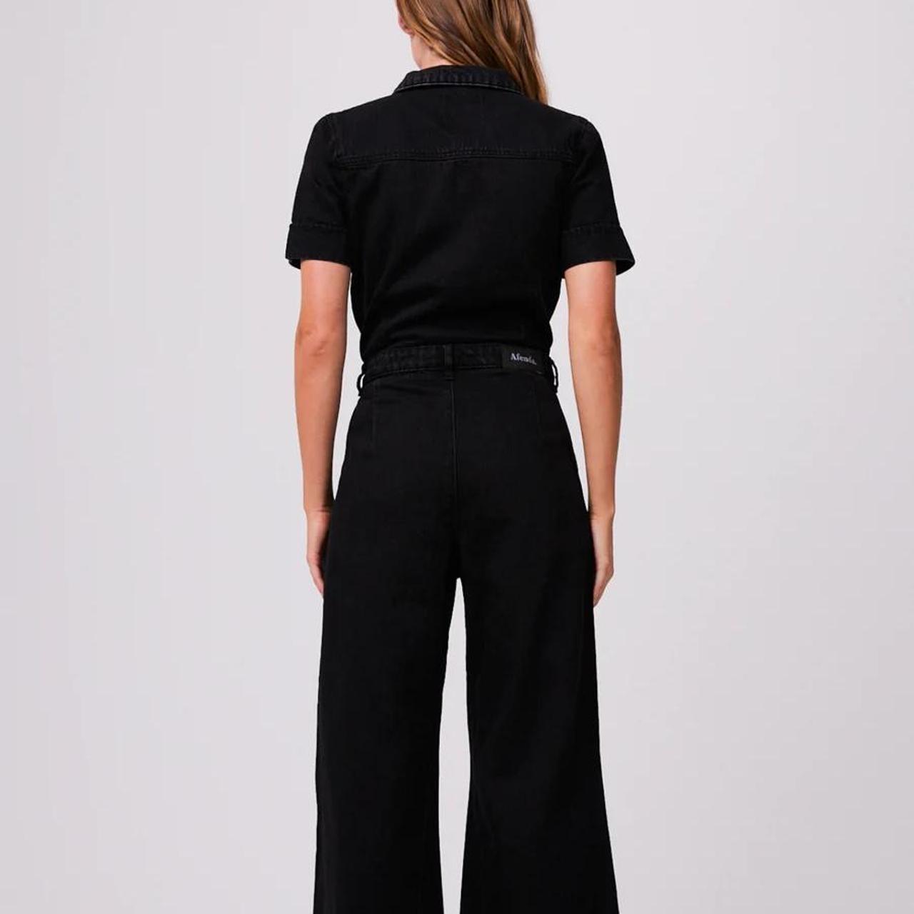 Afends Women's Black and Gold Jumpsuit | Depop