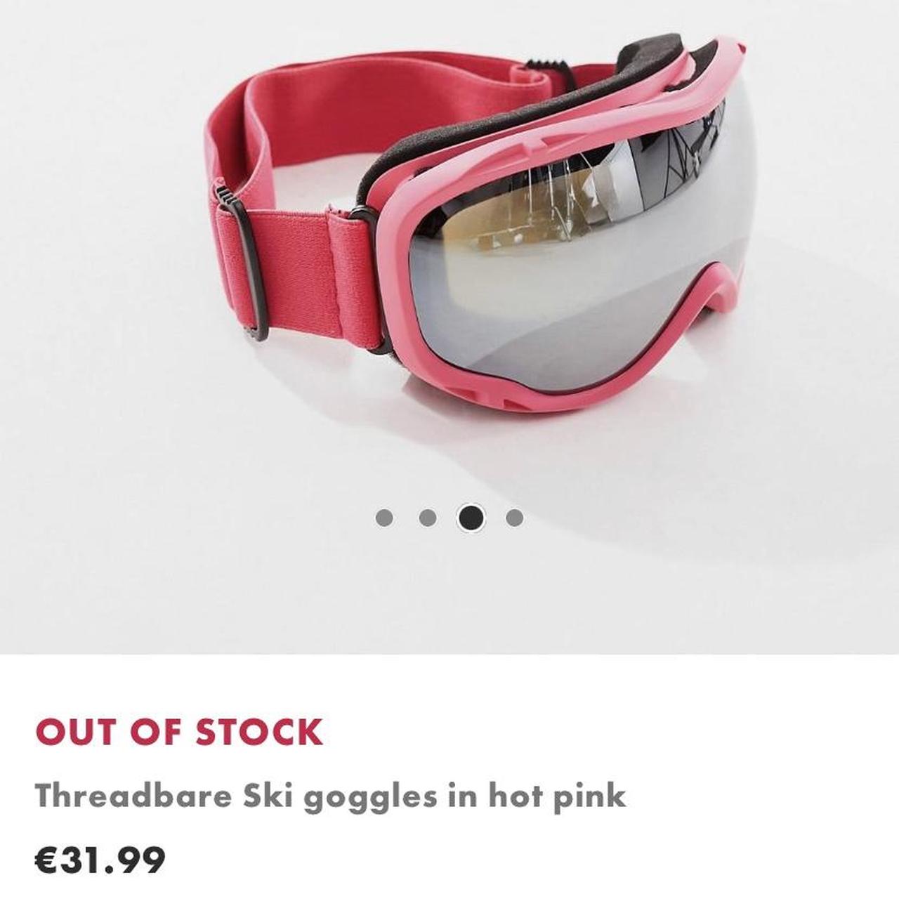 Selling these pink ski goggles only worn twice,... - Depop