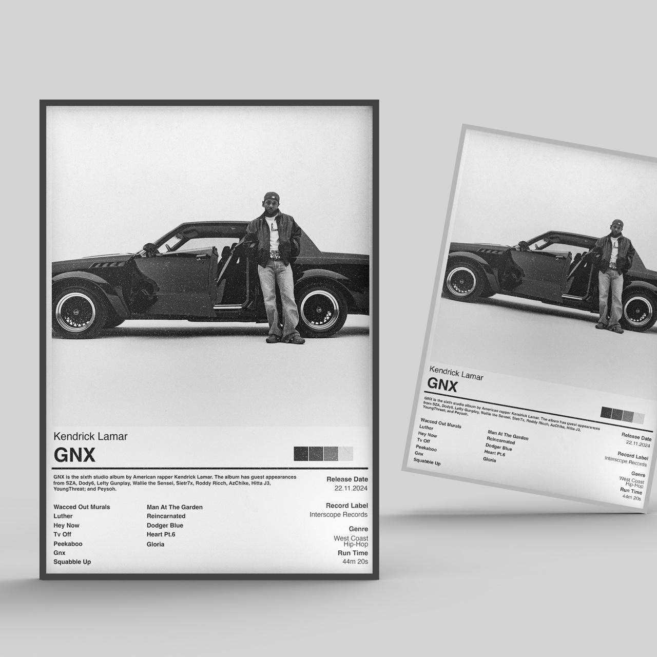 Kendrick Lamar GNX Custom Made A3 130GSM... - Depop