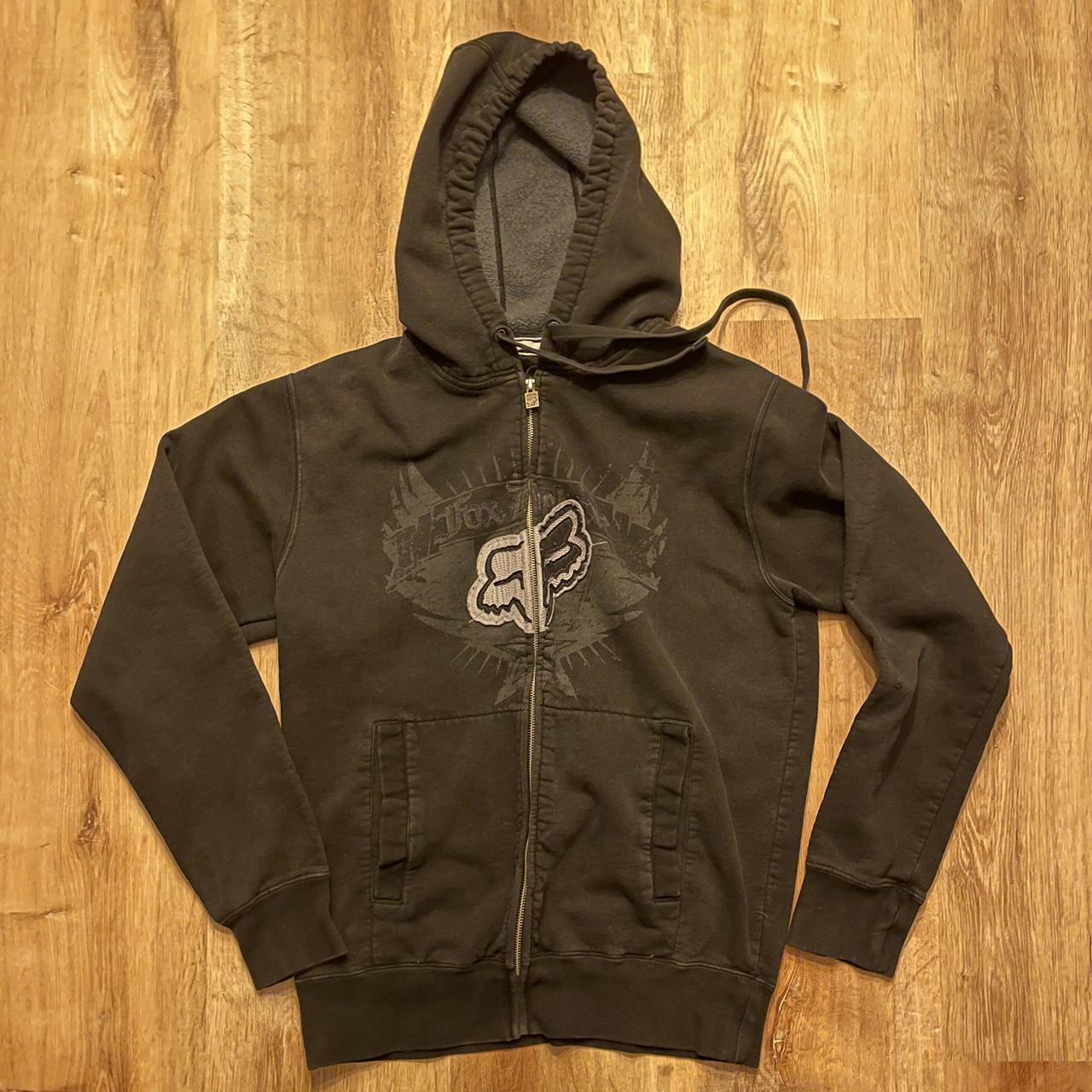 vintage fox deluxe stitched zip-up jacket - Depop