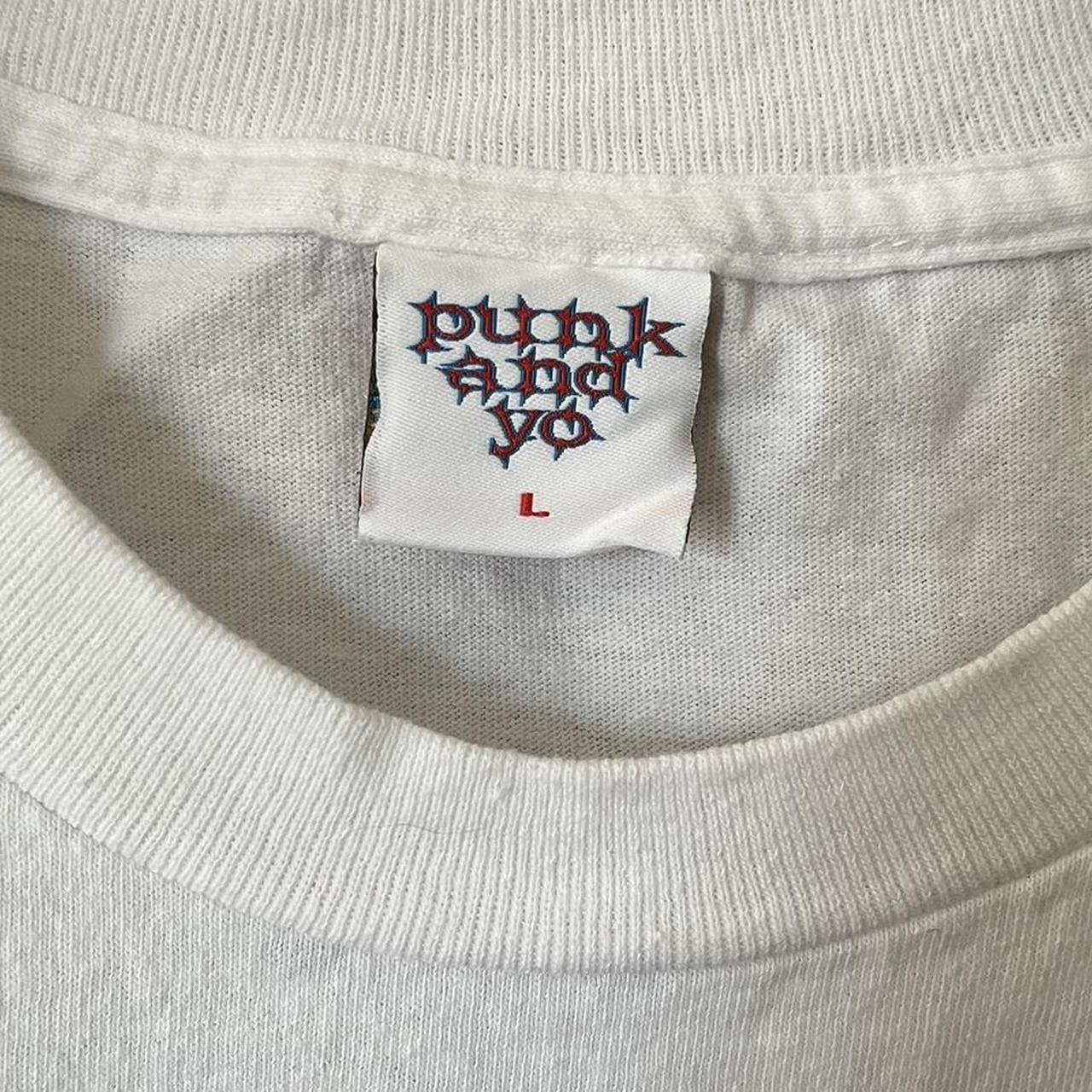 Punk and Yo X Atticus Tore tee white size Large.... - Depop