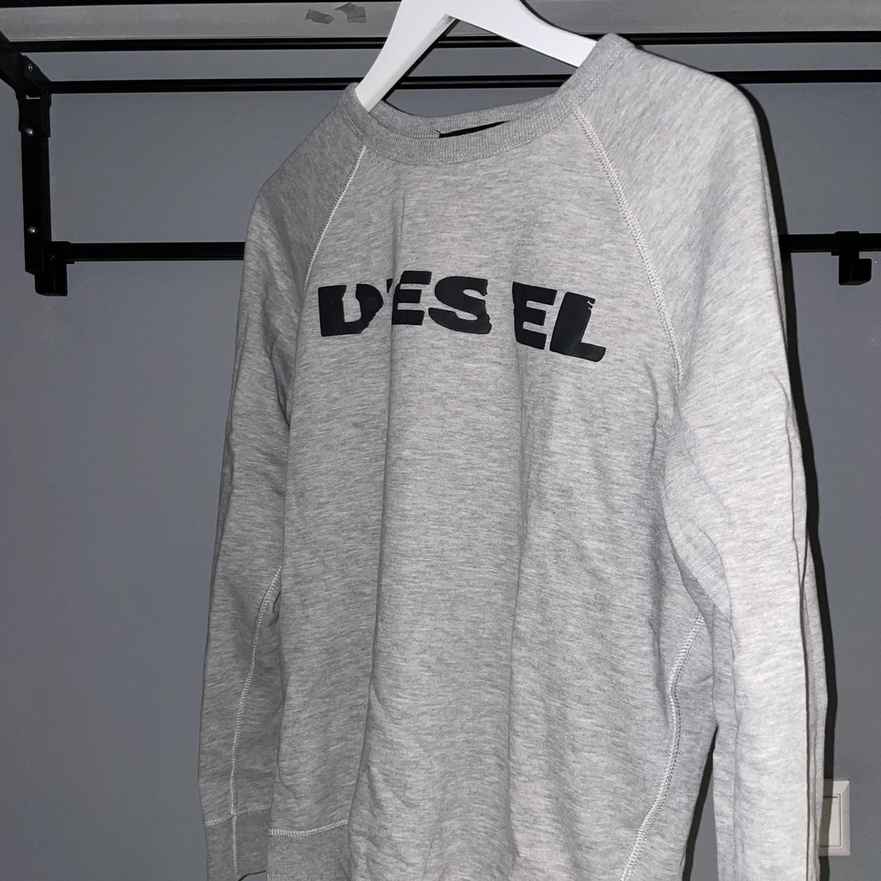 Diesel Grey Jumper ⛽️ Size M 📏 Next Day Shipping... - Depop