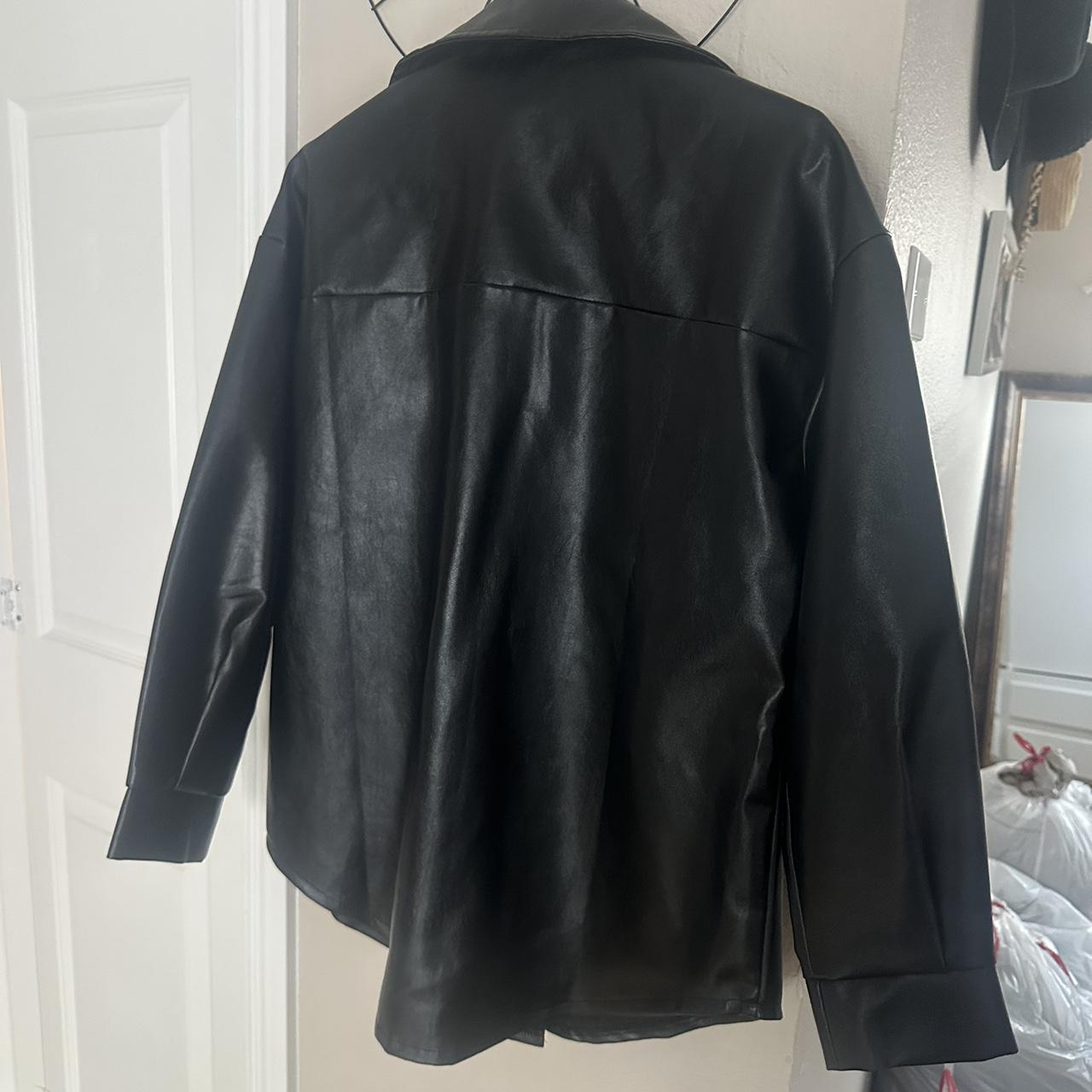 SHEIN Fake leather jacket, black Size: XS fits up to... - Depop