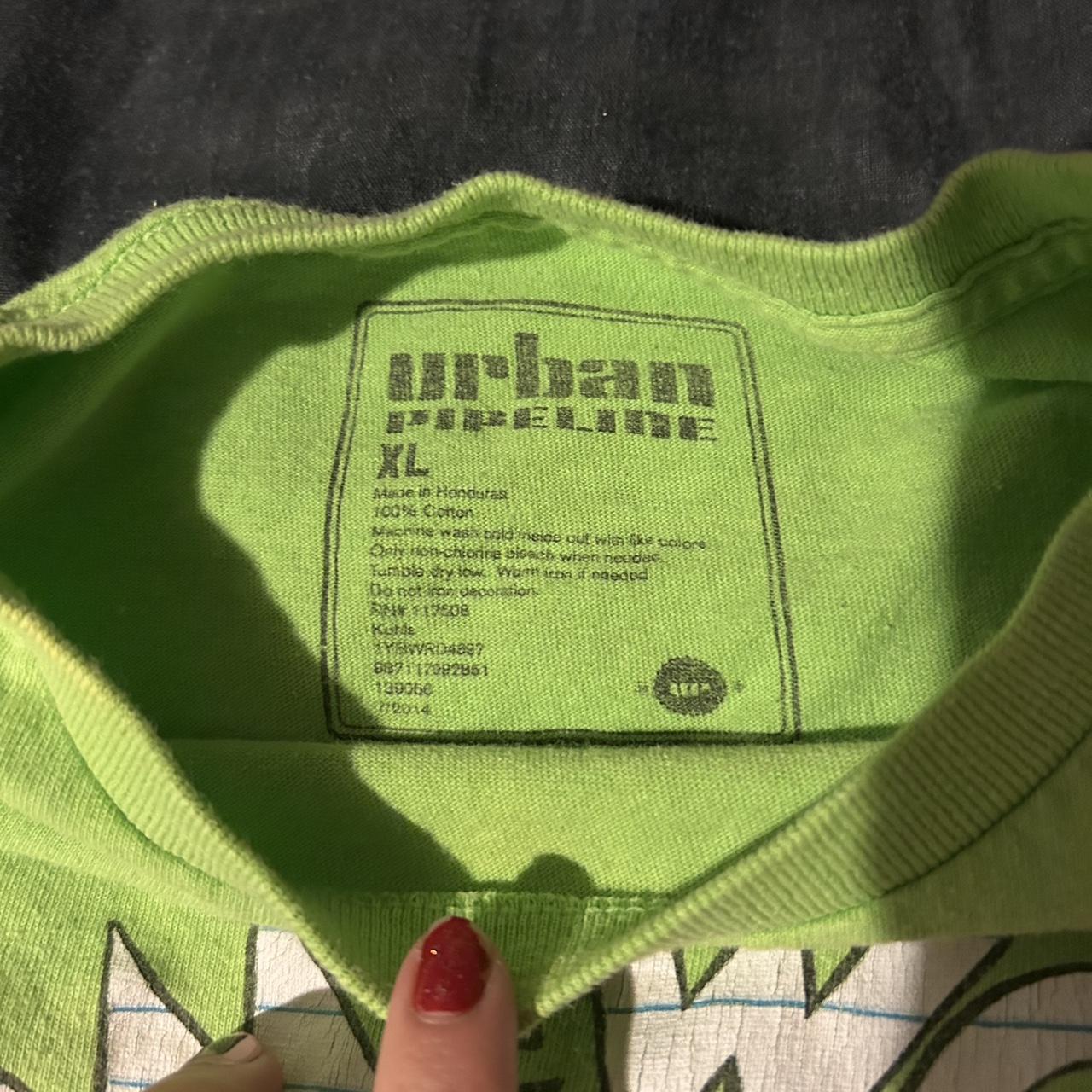 Green and red tree graphic tee #skater (SEE PICS FOR... | Depop