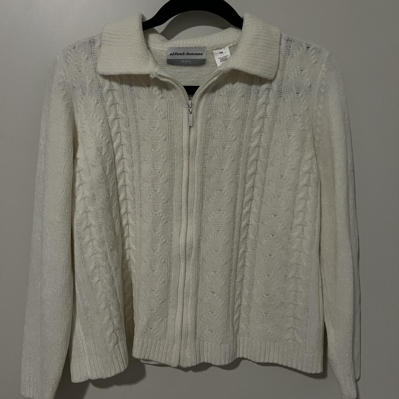 Cream Zip Up - fits like small/medium - Depop