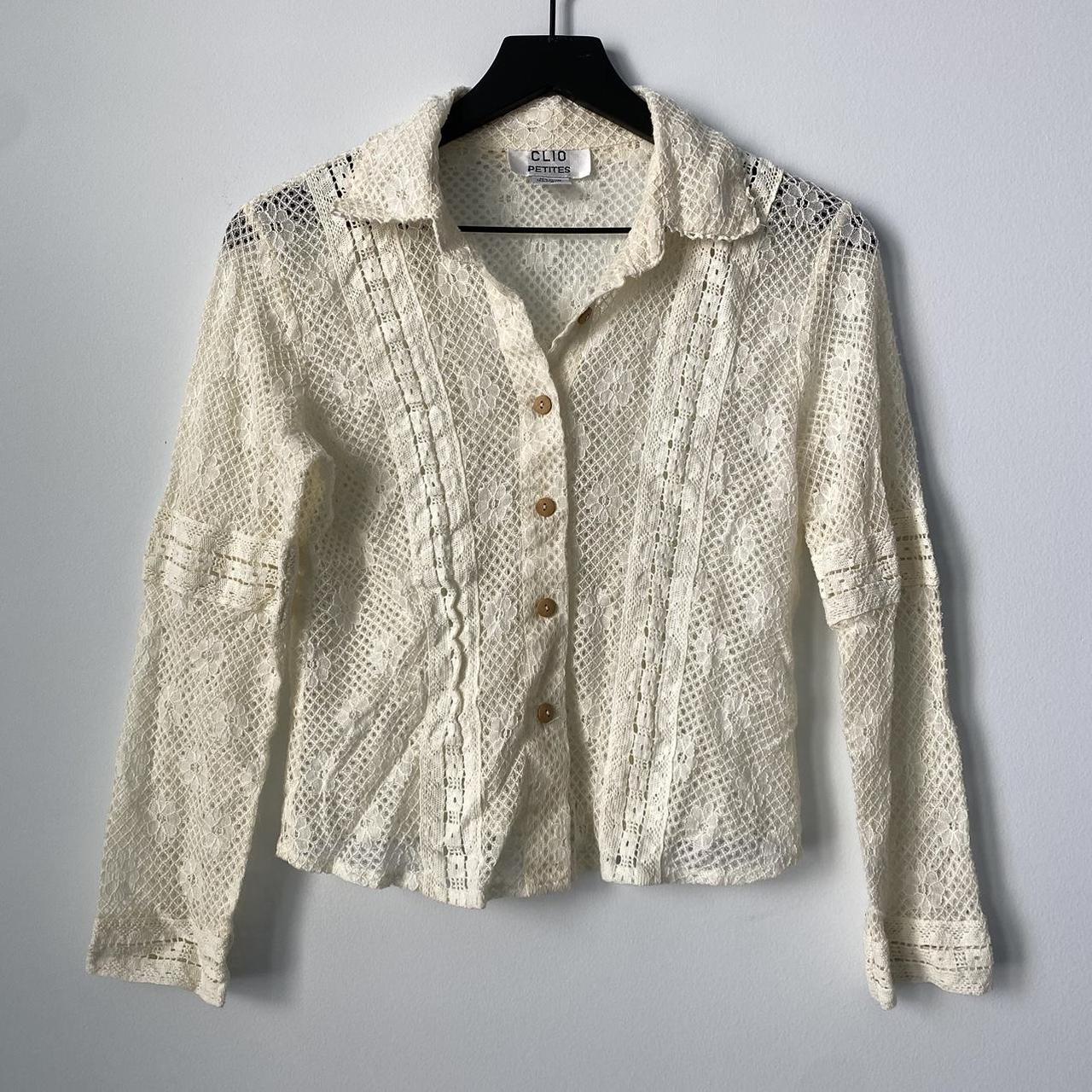 Women's Cream Top | Depop