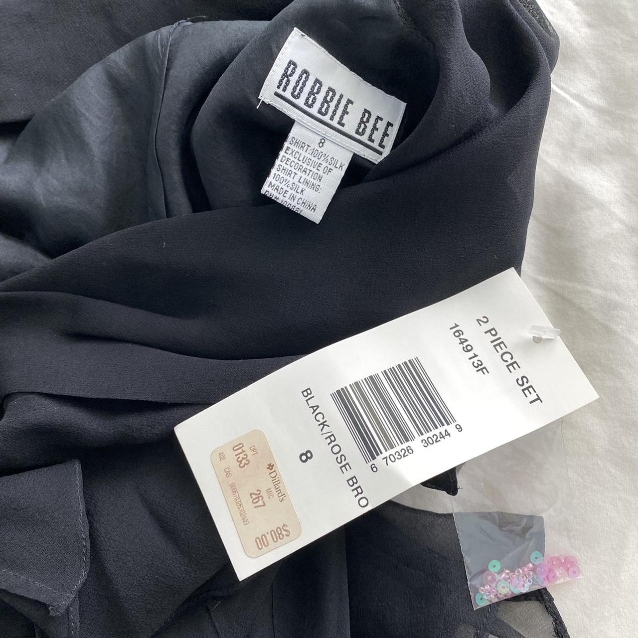 Robbie Bee beaded silk top Rose motif with... - Depop