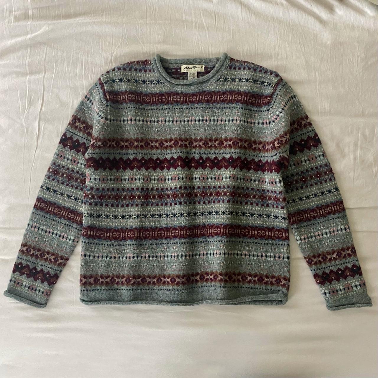 Vintage Eddie Bauer fair isle wool... - Depop