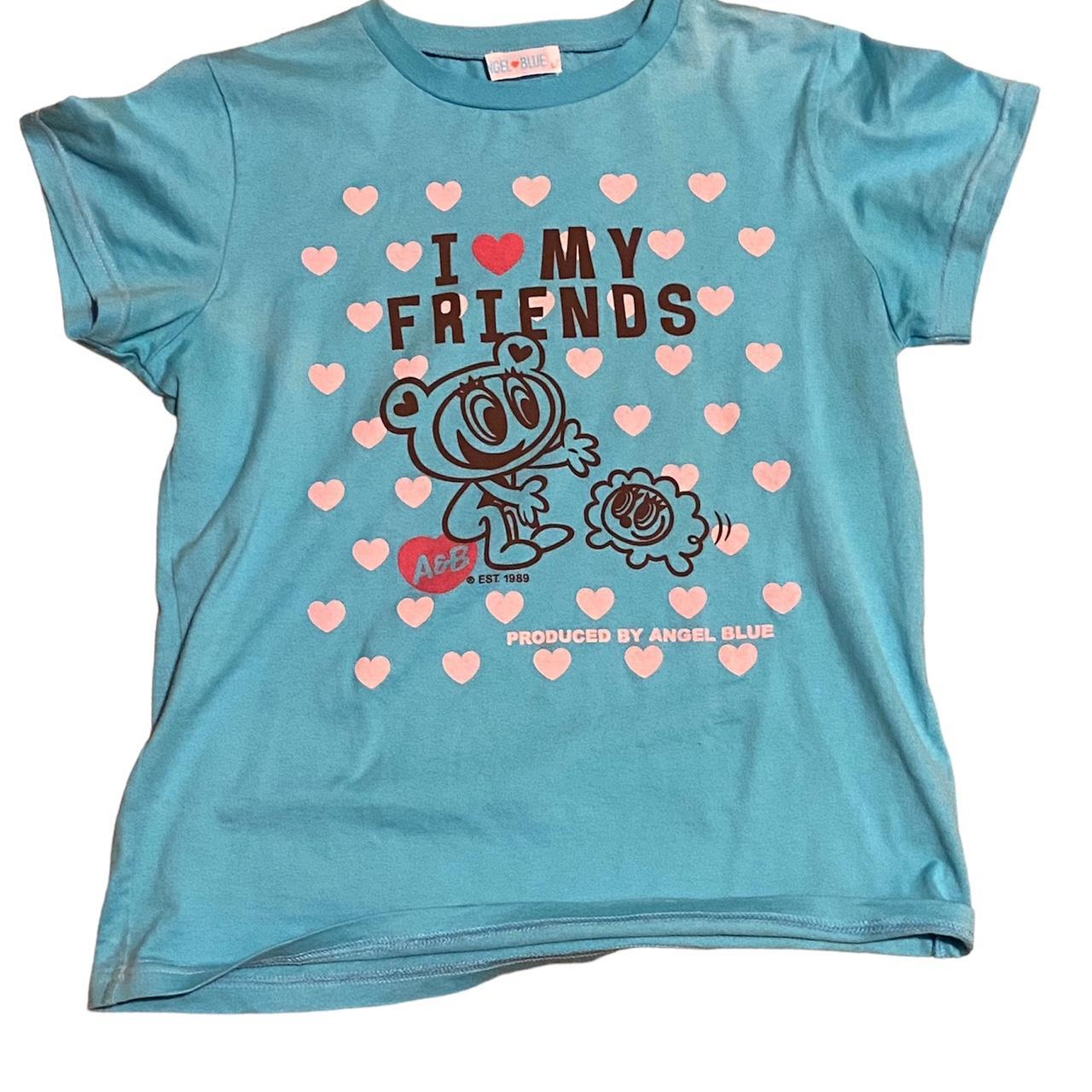 angel blue baby tee! size-kids XL (fits like a... - Depop