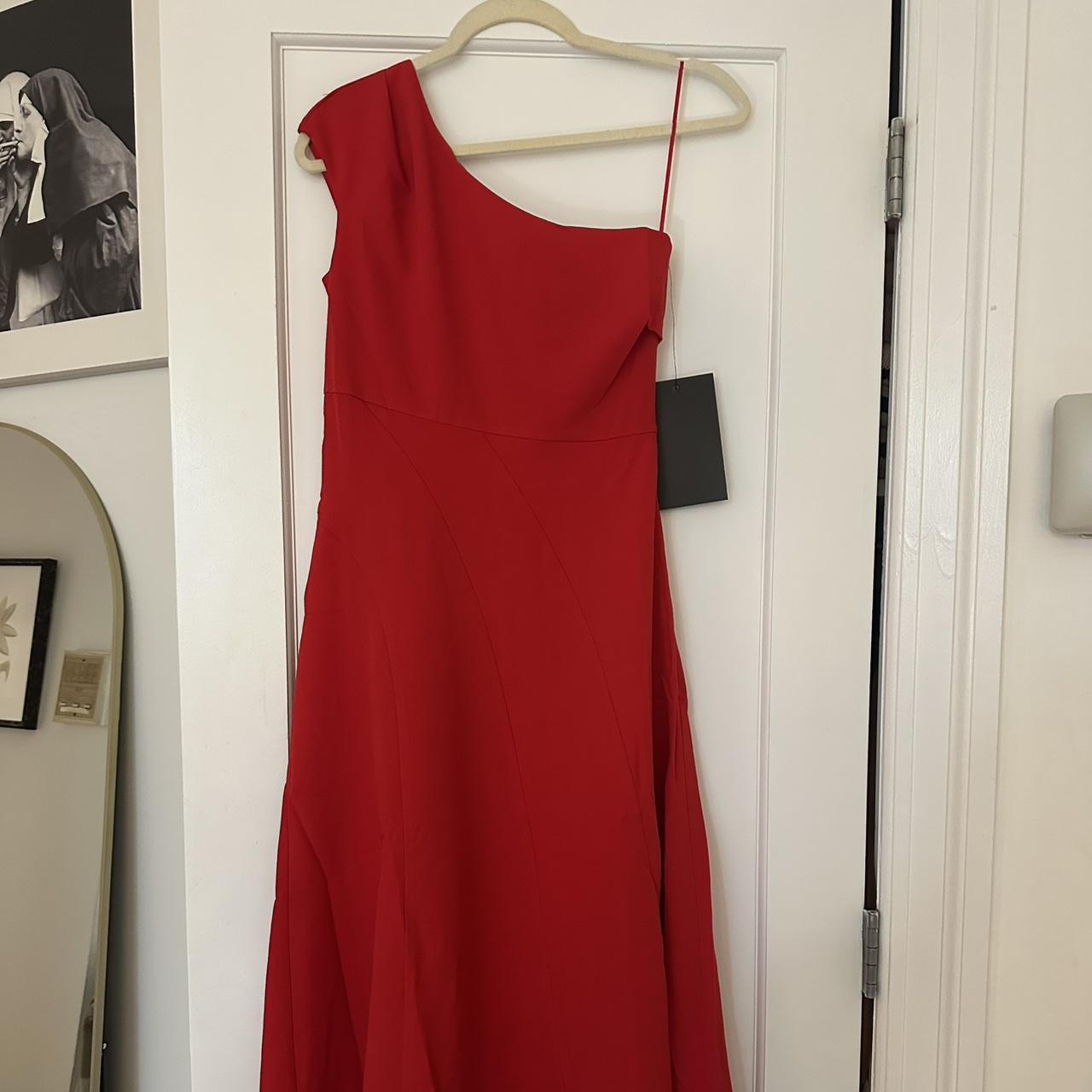 Tuckernuck NWT red one shoulder midi dress - Depop